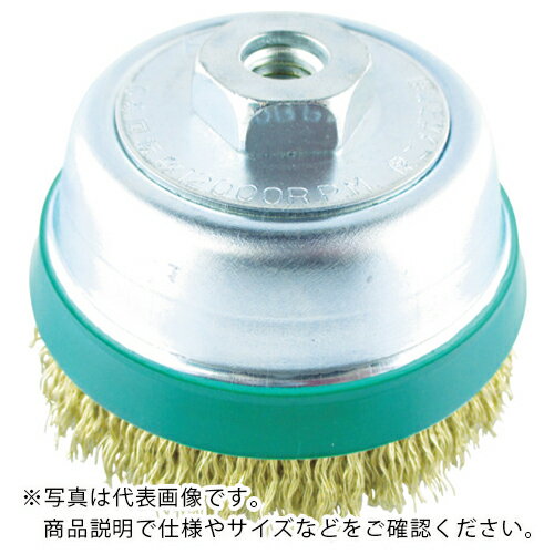 特長：平面部の作業に適しています。用途：サビ、塗装はがしに。仕様：外径(mm)：90線径(mm)：0.25毛材：硬鋼線ねじ径：M16(P2.0)最高使用回転数(rpm)：9500適合グラインダー：0031-6332：砥石径100mm電動工具...