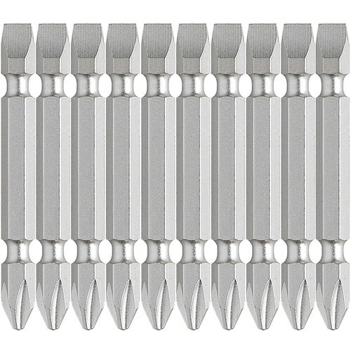 特長：錆に強い無電解ニッケルメッキ仕上げです。耐久性抜群です。用途：電動ドライバーに装着して、プラスネジ回しに。仕様：刃先：［［＋］］2全長(mm)：65シャンク径(mm)：H6.35先端マグネット：磁力ありマグネット付両頭ビット材質／仕上...