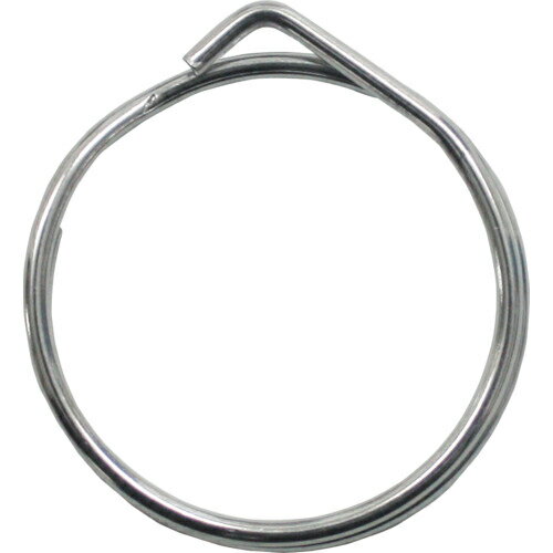 特長：誰でも簡単に取り外しができるキーリングです。仕様：使用荷重(N)：15A(mm)：34B(mm)：30耐荷重：約1kg色：シルバーC(mm)：37厚さ(mm)：3.5リング内径約30mm材質／仕上：ステンレス　●代表画像について 商品...
