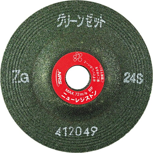 特長：重研削用です。優れた耐久性と安定した高研削能力です。優れたコストパフォーマンスです。用途：あらゆる業種の重研削作業のビード取り・バリ取り、表面研削。仕様：粒度(#)：24砥材：ZG硬度：S外径(mm)：100厚さ(mm)：6穴径(mm...