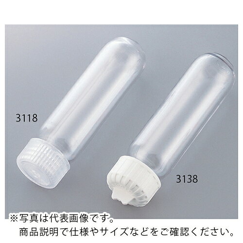特長：50000×Gまで使用可能です。　3139・3138タイプはシーリングキャップが付いています。仕様：型番：3138-0050材質：PC製、キャップ/PP(ポリプロピレン)、ネジ式入数：1包(10本入)オートクレーブ可容量：42mL胴径...