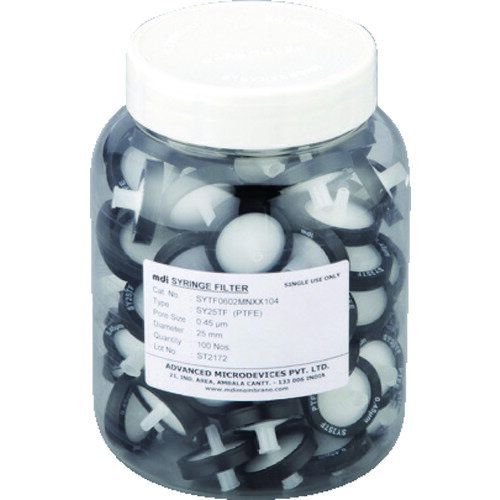 特長：HPLC用です。PTFEタイプは耐薬品性に優れていますので、各種有機溶媒のろ過に適しています。PESタイプは親水性で、一般的なクロマトグラフィーのろ過に適しています。CAタイプはタンパク質の吸着がほとんどありません。ナイロンタイプは有...