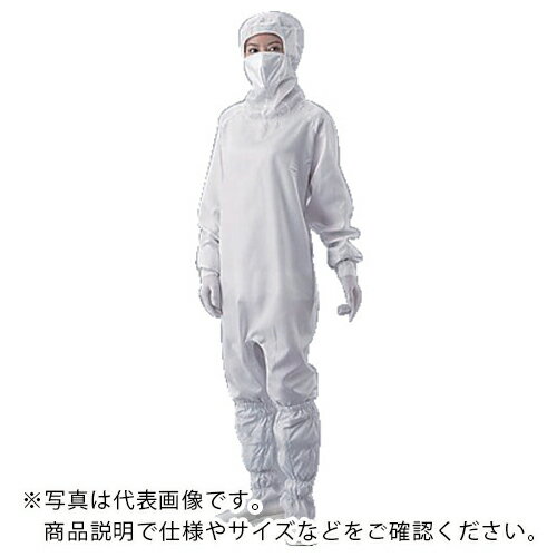 特長：頭から被るようにして着用（ハイドファスナー式）するため、ウェアが床に触れることなく着用可能です。体の前面にファスナーが無いので発塵を抑えることができます。袖は2重袖になっており、体毛などの落下を防止します。仕様：色：青サイズ：M材質：...