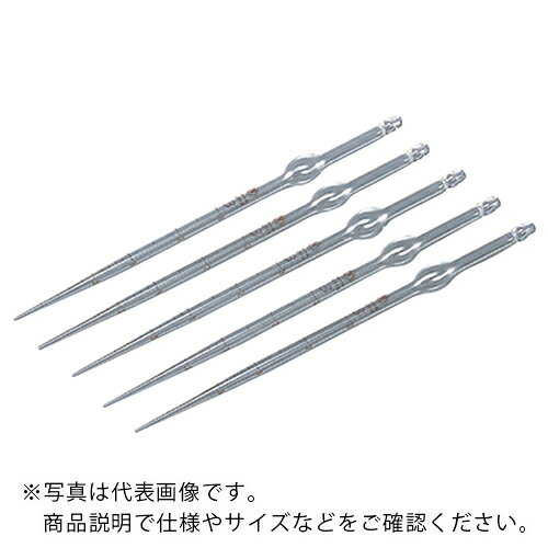 特長：浸透焼付けですので、目盛がとれる心配はありません。仕様：全長(mm)：230上部胴径(mm)：φ9容量(mL)：3材質：硼珪酸ガラス入数：10本先端外径(mm)：φ3.5一目盛：0.1(0〜1)・0.5(1〜3)mL　●メーカー取寄商...