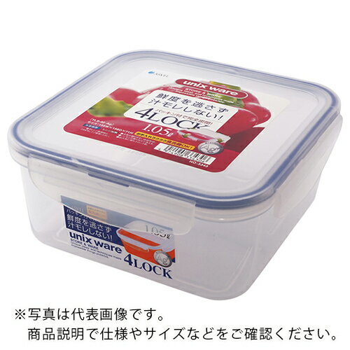 特長：パッキン付き4点ロックで確実に密閉できます。　便利な容量目盛付きです。用途：材質：本体・フタ／PP（ポリプロピレン）、パッキン／シリコンゴム銀イオン抗菌加工仕様：ユニックスタイトロックTLS-40Ag　●メーカー取寄商品について 本商...