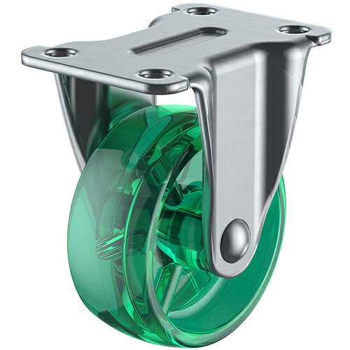 特長：始動抵抗が軽く、使いやすいキャスターです。床面を汚しにくいポリカーボネート製キャスターです。車輪カラーバリエーションを用途に応じて使い分けることができます。用途：軽量用台車事務所などの屋内オフィス用品仕様：許容荷重(daN)：38許容...