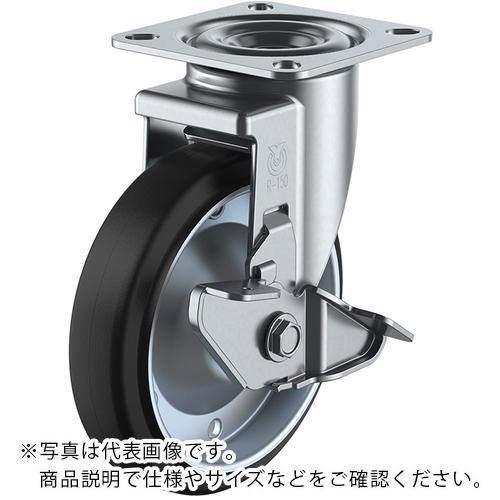 特長：取付ピッチが自在、自在ストッパー付、固定式共に同一です。走行性に優れたゴム車輪を使用しています。用途：ロールボックスパレット、台車。仕様：許容荷重(daN)：150許容荷重(kgf)：153車輪径D(mm)：125車輪幅(mm)：38...