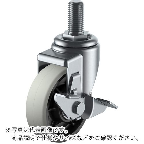 特長：標準的な中型キャスターで重量物の運搬に数多く使用されています。ねじ込みタイプでワゴンやラックなどに適します。軽量で耐油性、耐摩耗性に優れたナイロンホイルウレタン車輪を使用しています。用途：台車、ワゴンなどに。仕様：許容荷重(daN)：...