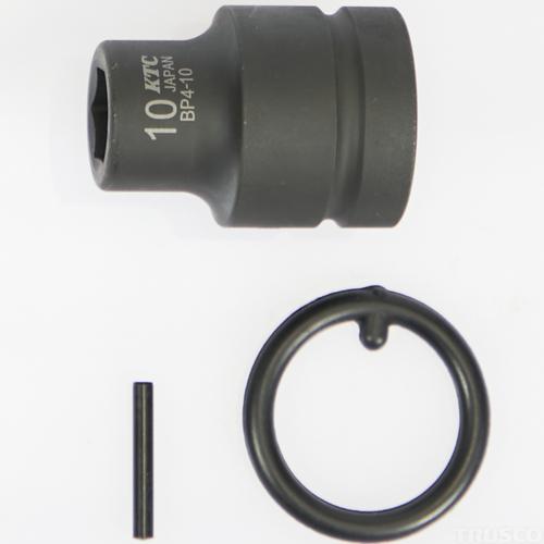 特長：AMBACシステム採用で、使用時のピン飛び出しを防止します。パワーフィット採用で、ボルト・ナットのなめりを防止します。新型リングの採用により、ピン・リングの装着も簡単です。刻印に加え、見やすいサイズ表示を施しています。仕様：差込角(m...