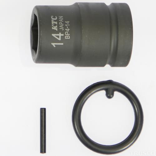 特長：AMBACシステム採用で、使用時のピン飛び出しを防止します。パワーフィット採用で、ボルト・ナットのなめりを防止します。新型リングの採用により、ピン・リングの装着も簡単です。刻印に加え、見やすいサイズ表示を施しています。仕様：差込角(m...