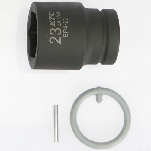 特長：AMBACシステム採用で、使用時のピン飛び出しを防止します。パワーフィット採用で、ボルト・ナットのなめりを防止します。新型リングの採用により、ピン・リングの装着も簡単です。刻印に加え、見やすいサイズ表示を施しています。仕様：差込角(m...