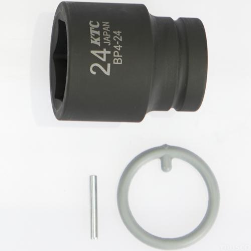 特長：AMBACシステム採用で、使用時のピン飛び出しを防止します。パワーフィット採用で、ボルト・ナットのなめりを防止します。新型リングの採用により、ピン・リングの装着も簡単です。刻印に加え、見やすいサイズ表示を施しています。仕様：差込角(m...