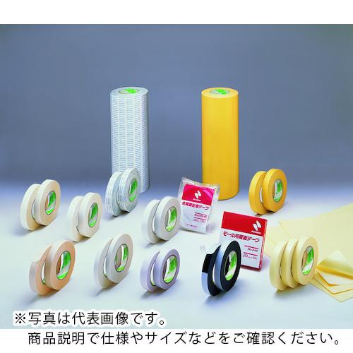 特長：金属とプラスチックとの接合各種銘板の接着固定合板・化粧板等の仮止め仕様：幅(mm)：10長さ(m)：50厚さ(mm)：0.13粘着力(N/10mm)：1面：7.44　2面：7.31基材：不織布　色：半透明　●メーカー取寄商品について ...