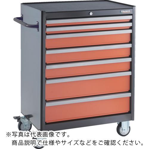 特長：オールロック式のため、一度にすべての引出しがロックできます。ラッチ機構付のため、振動があった場合に引出しが飛び出し転倒することを防ぎます。仕様：最大積載量(kg/台)：420均等積載量(kg/段)：30引出し(段)：7色：ブラック/オ...