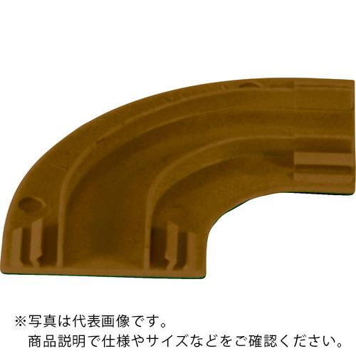 特長：床用モールのカーブ型連結パーツです。はめやすく取り付けが簡単です。用途：床面の配線保護に。仕様：色：ブラウン適合ケーブル：VVF1.6×2C×2条幅(mm)：60長さ(mm)：93厚さ(mm)：13材質／仕上：ABS樹脂注意：提供不可...