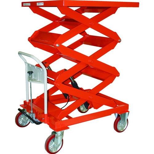 特長：高揚程タイプのため高所での作業に適します。用途：高所への荷物の運搬・昇降など。仕様：均等荷重(kg)：250テーブル寸法(mm)幅：900テーブル寸法(mm)長さ：900テーブル高さ(mm)：555〜2400足踏み回数(回)：早65/...