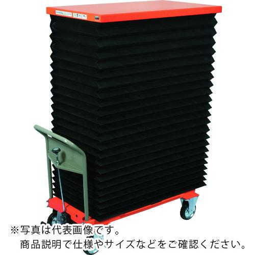 特長：手などの挟み込みを未然に防ぐジャバラシートを標準で装備しています。レリーズハンドルにスプリングバック機構を付けました。緊急時に手を放すだけで下降が停止します。油圧部に、ホコリなどが入りにくい構造です。用途：高所への荷物の運搬・昇降など...