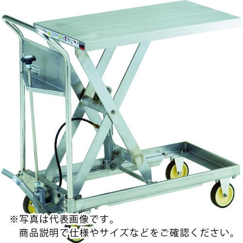 特長：ステンレス＆アルミ仕様のため耐久性・耐薬品性などに優れ大変サビにくいリフターです。レリーズハンドルにスプリングバック機構を付けました。緊急時に手を放すだけで下降が停止します。用途：サビを嫌うクリーンルーム・医薬品製造現場・水を使用する...