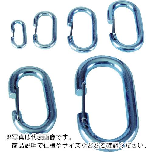 特長：シンプルな形状のフックです。用途：チェーン・ワイヤ・ロープなどの連結や、端末の金具のジョイントに。仕様：使用荷重(kN)：0.15D(mm)：4.8L(mm)：50.5S(mm)：8.5W(mm)：25.2R(mm)：16.0寸法(m...