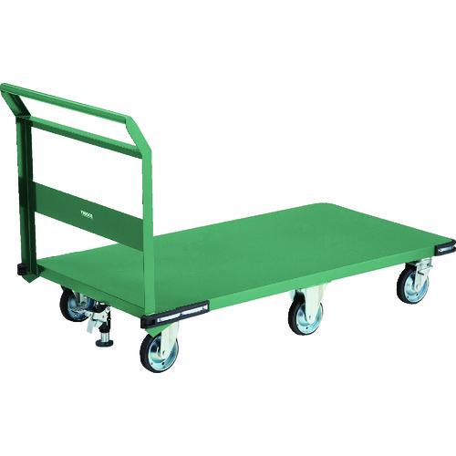 特長：重量物・運搬に適した6輪タイプです。荷台寸法が1400×750mmと大型にもかかわらず中央部の固定車が他の自在車より少しだけ飛び出しているため、コンパクトな回転が可能です。キャスターの4角前後コーナーにはクッションゴムがあり安全です。...