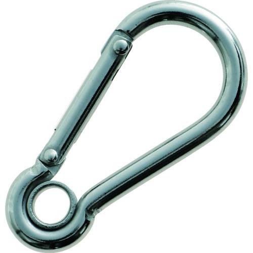 特長：開口部の形状フックタイプにすることで指に刺さりにくい設計です。用途：チェーン・ワイヤ・ロープなどの連結や、端末の金具のジョイントに。連結金具として。仕様：使用荷重(kN)：0.20D(mm)：4L(mm)：47S(mm)：7W(mm)...