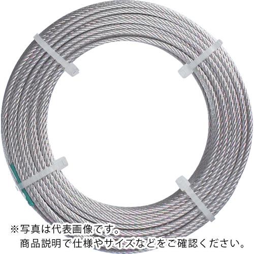 特長：耐食性、耐錆性、耐摩擦性に優れたステンレスロープです。耐候性、耐薬品性を持たせたナイロン被覆タイプです。仕様：ロープ径(mm)：1.0(1.5)長さ(m)：10使用荷重(kg)：15被覆外径(mm)：1.5ワイヤロープの構成：7×7細...