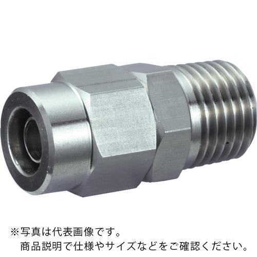 特長：フッ素樹脂チューブと接続します。用途：クリーンエアや純水配管、薬品、腐食性ガス配管に最適。食品・化学・医療・半導体製造など。シール部がなく、シール部分から腐食することがありません。仕様：六角対辺(mm)：19寸法A(mm)：38適合チ...