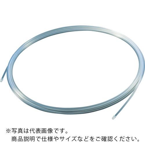 特長：耐熱性・耐薬品性に優れたフッ素樹脂（PFA）を使用しています。チューブ内面が平滑で、非粘着性であることから汚れにくく、衛生面でも優れます。耐食環境用継手チューブです。用途：食品・化学・医療・半導体製造。仕様：色：半透明内径(mm)：4...