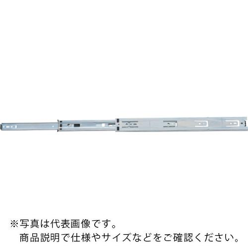 特長：便利な2本セットです。インナーメンバーを完全に引き出せる3段引きスライドレールです。レバー操作でインナーメンバーを取り外せます。レール全閉時にその状態を簡易的に保持します。アウターメンバー取付部のクッション効果によりキャビネットの多少...