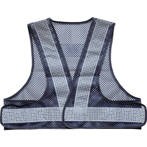 特長：夏場に使用するファン付きベストに干渉しない安全ベストです。伸縮性もあり作業の負担になりません。マジック式のテープにて胴回りのサイズ調整が可能です。反射材にも穴加工を施しており、通気性が良く軽量です。用途：工事・建築現場。交通整理。仕様...