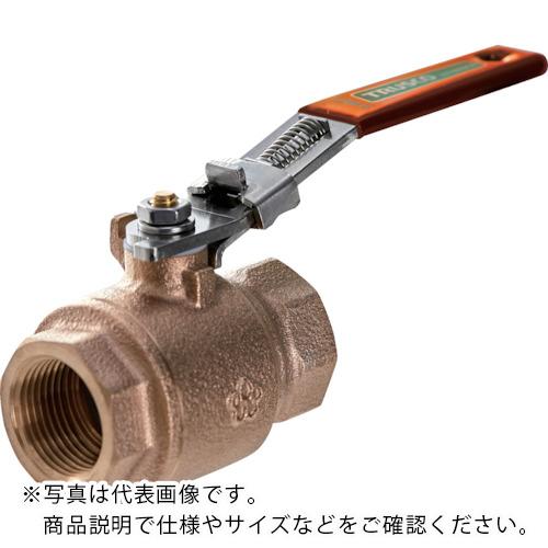 特長：開閉ロック機構付きのため、誤作動を防止できます。指一本でロックを解除できます。圧力損失の小さいフルボアタイプで、流量の大きい配管に適しています。用途：水・油・空気用。仕様：呼び径A：40呼び径B：11/2全長(mm)：98高さ(mm)...