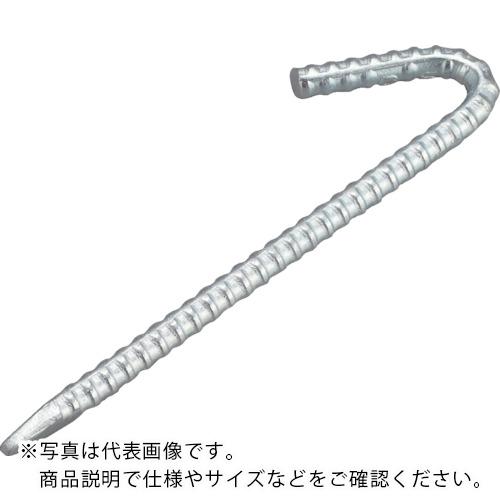 特長：異形タイプのためロープが抜けにくく、変形しにくいです。長期の使用に向いています。J型で引き抜き強度をアップしました。用途：ロープ、ワイヤなどの固定に使用。侵入防止ロープの設置にも。仕様：折返し長(mm)：50〜60全長(mm)：600...
