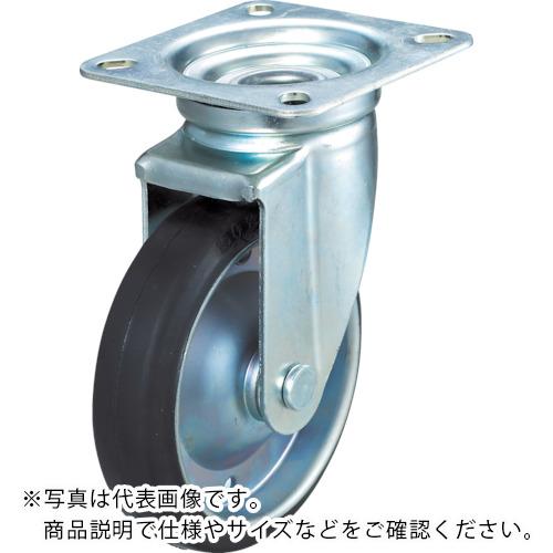 特長：導電性ゴム車使用により、静電気を放出しやすく、ホコリの吸着防止効果にも優れています。用途：静電気を嫌う電子、医療機械等の運搬用に。仕様：許容荷重(daN)：100許容荷重(kgf)：102.0車輪径D(mm)：100車輪幅(mm)：3...