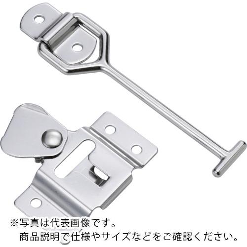 特長：ステンレス製で耐蝕性に優れています。ステンレス本来の光沢があり、高級感があります。用途：箱型・コンテナ式トラックの後部の扉を開いた時の止め金具として使用。仕様：A(mm)：62B(mm)：167C(mm)：6d1(mm)：6d2(mm...