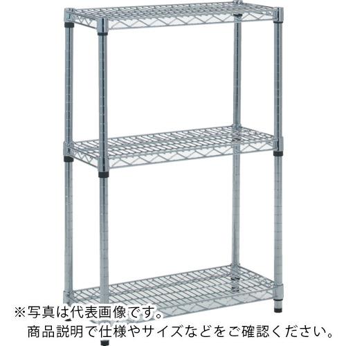 特長：棚板は25mmピッチで位置変更可能です。アジャスターは+15mmの調整ができるので水平出しも簡単です。三層メッキ構造で防錆力抜群です。用途：各種倉庫や工場での保管・管理、店舗などでの陳列に。仕様：間口(mm)：909奥行(mm)：45...
