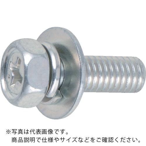 特長：ワッシャー、スプリングワッシャーをセットする手間が省けます。仕様：寸法(mm)d：M6寸法(mm)L：30ねじピッチ(mm)：1ばね座金外径(mm)：11.5ばね座金厚さ(mm)：1.5平座金外径(mm)：13強度区分：4.8ねじ部長...
