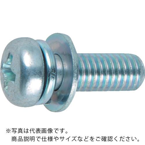 特長：環境負荷の少ない三価クロメート品です。仕様：寸法(mm)d：M4寸法(mm)L：20ねじピッチ(mm)：0.7適合ドライバー：プラスNo.2強度区分：4.8パッケージ：ボルトンパック（ブリスター）スプリングワッシャー、小形丸ワッシャー...