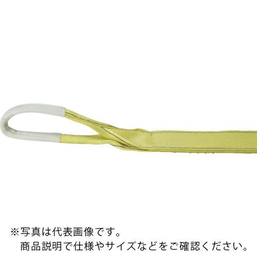 特長：伸びが少ないため、寸法安定性に優れています。片側の縫製が2重のため柔らかく、チョーク吊りに最適です。強靭な合成繊維を使用していますので、引張強度・耐久性・耐候性・防腐性に優れています。使用限界がわかる標示(緑色の糸)が織り込んであり交...