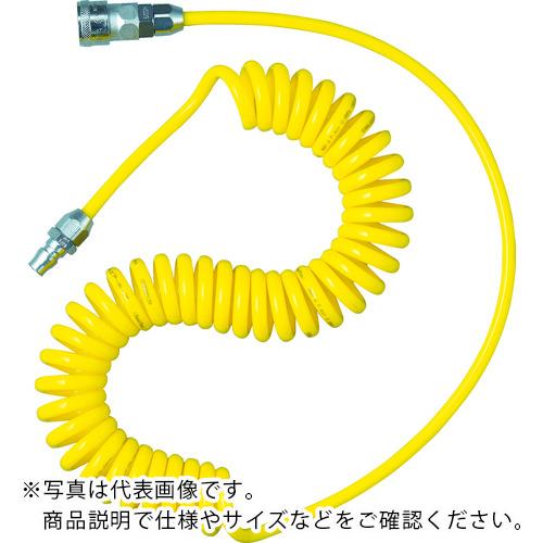 特長：一般カップリングを標準装着のため、エア工具との脱着がスムーズに行なえます。ゴム弾性を有し復元力に優れています。仕様：色：黄外径(mm)：8内径(mm)：5使用範囲(m)：4.0全長(mm)：1000コイル径(mm)：42コイル長(mm...