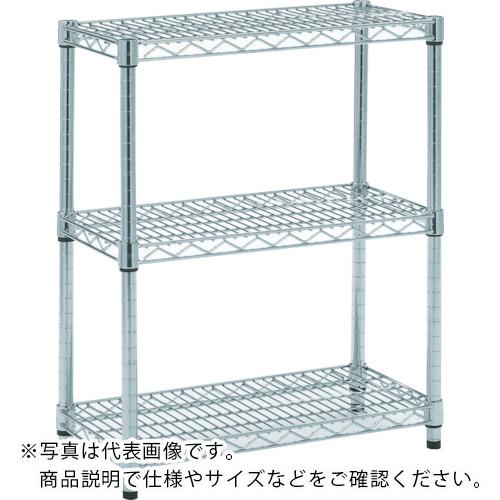 特長：棚板は25mmピッチで位置変更が可能です。アジャスターは+15mmの調節ができるので水平出しも簡単です。用途：クリーンルームや食品工場など。仕様：間口(mm)：909奥行(mm)：611高さ(mm)：745有効間口(mm)：829パイ...