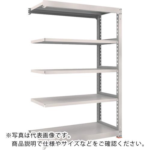 特長：ボルトを1本も使用していないボルトレス構造で、分解・組み立て作業が簡単で、作業時間を大幅に短縮できます。棚の段変更が、25mmピッチで、自由に調整、変更ができます。高さ、奥行が同じであれば、増結することができます。また、支柱を兼用する...
