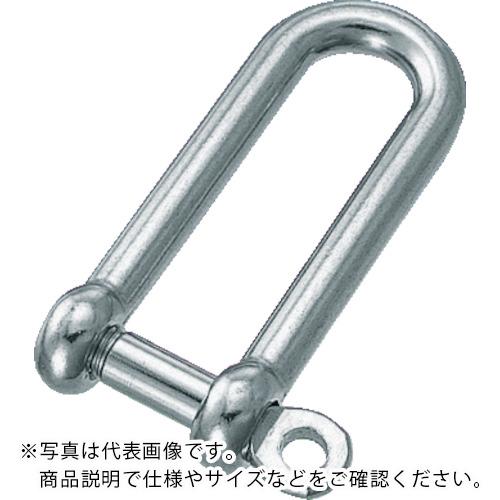 特長：シャックル部が長く用途が広がります。用途：チェーン・ワイヤ・ロープなどの連結や、端末の金具のジョイントに使用。仕様：使用荷重(kN)：3.43ねじ径：W3/8B(mm)：20D(mm)：10L(mm)：80d(mm)：20材質／仕上：...
