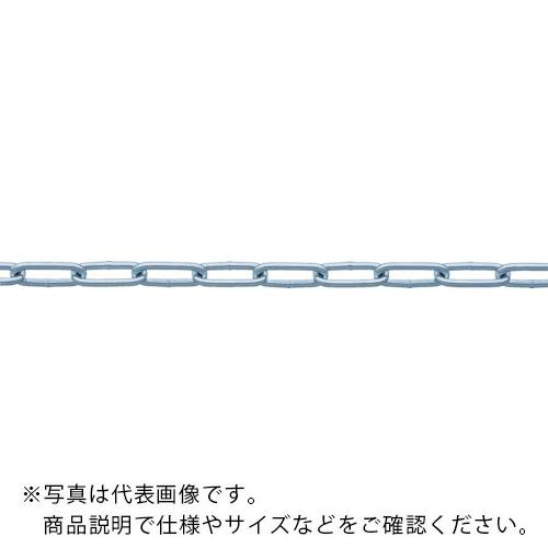特長：切断済みチェーンですので、すぐにご使用いただけます。用途：間仕切り・転倒防止。仕様：全長(m)：5線径d(mm)：3.0内長P(mm)：21内幅W(mm)：5使用荷重(kN)：0.49袋入材質／仕上：スチール表面処理:ユニクロメッキ仕...