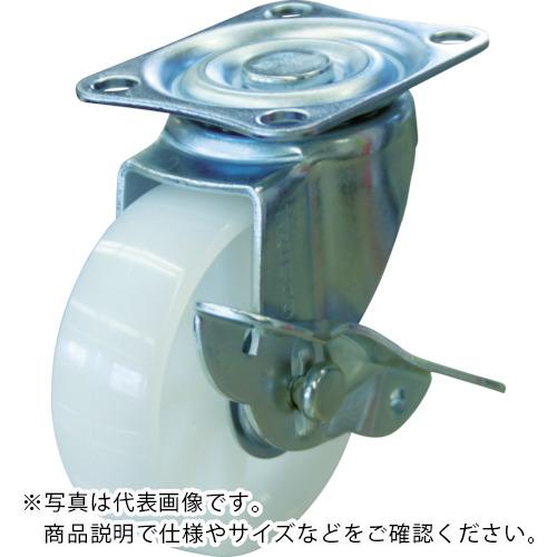 特長：耐摩耗性に優れています。始動がスムーズです。用途：折りたたみコンテナ台車NDCR用キャスターです。仕様：キャスター径(mm)：75タイプ：自在式ストッパー付取付座(mm)：100×58取付ピッチ(mm)：82×40車輪材質：ナイロン車...