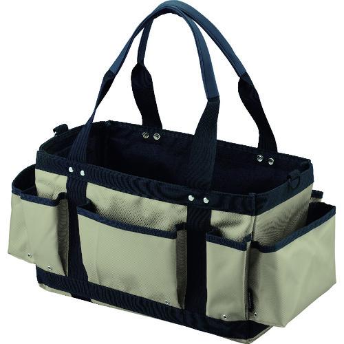 特長：工具の運搬収納に便利なツールバッグです。フルオープンタイプですので工具の出し入れもスムーズです。仕様：色：ベージュ幅(mm)：450奥行(mm)：260高さ(mm)：250ポケット数(個)：内0/外8形状：ワークバッグポケット数：外8...