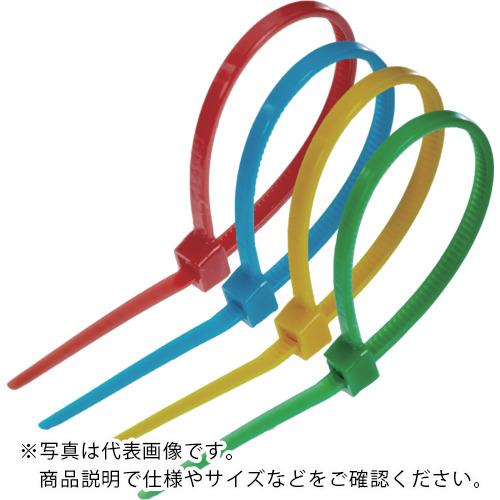 特長：主に屋内での結束に適した汎用性の高いカラータイプです。電線の被覆色に合わせた色を使用することで束線を目立たなくきれいに束ねることができます。ケーブルの種類によって色分けして結束するとひと目で識別できて便利です。用途：電線ケーブルの固定...