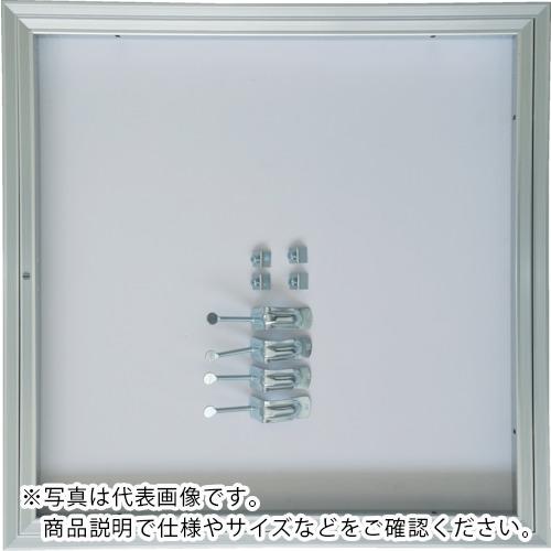 特長：額縁タイプです。用途：屋内用の天井の点検口として。仕様：縦(mm)：464横(mm)：464色：シルバー壁施工開口寸法(mm)：450 X 450天井施工開口寸法(mm)：450×450内枠ボード材切断寸法(mm)：415×415材質...
