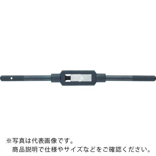 特長：ハンドタップ、ハンドリーマー用一文字タイプハンドルです。本体部分が鉄製ですので亜鉛ダイカスト製より強度があり丈夫です。用途：タップ立て用。仕様：適合タップ寸法：M6〜M20適合タップ四角部：4.5〜12全長(mm)：350材質／仕上：...