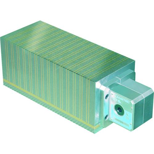 特長：吸着面は出荷時の表面から深さ10mmまで切除加工が可能です。ワークを溝等にはめ込むことにより、大きな加工圧にも対応できます。また吸着力の得がたい超硬材の保持も工夫によって可能になり、その研削などに応用できます。3面吸着(磁力ON/OF...