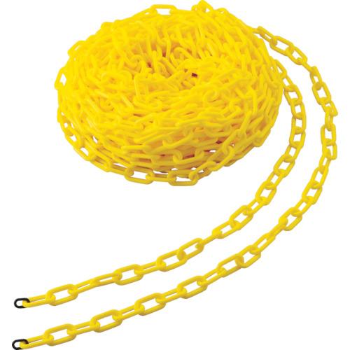 特長：プラスチック製で軽量タイプのチェーンです。使用場所に応じて必要な長さにカットできます。用途：人の誘導や進入禁止用の間仕切り。仕様：色：イエロー径(mm)：8長さ(m)：30材質／仕上：ポリエチレン（PE）注意：吊り下げ用には使用できま...